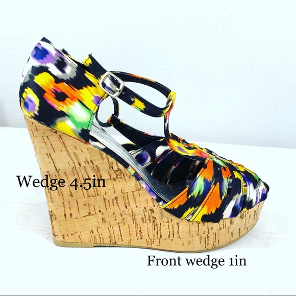 Charming Charlie | Shoes | Charming Charlie Multicolor Floral Platforms ...